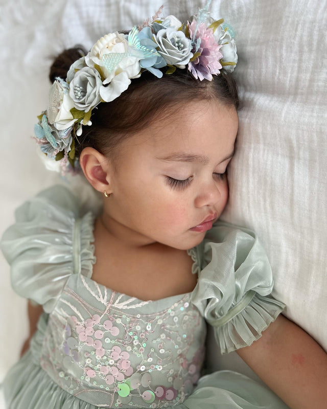 Oceania Blue Girls Flower Crown – Arabella & Rose